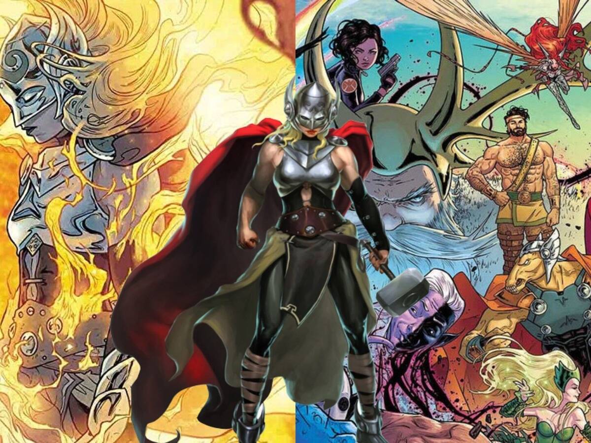Dibujo De Thor Mujer Thor Y La Mujer Araña Spiderwoman Marvel Comic