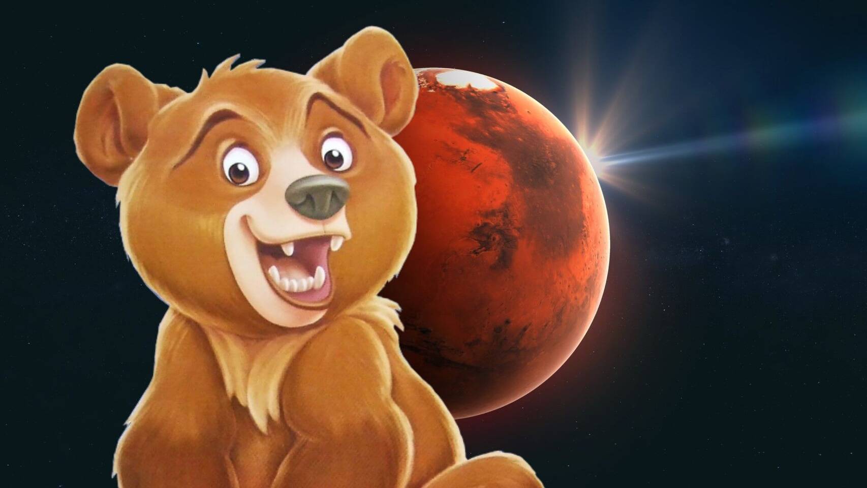 Marte dibuja en su superficie la cara de un oso y la NASA explica qué ...