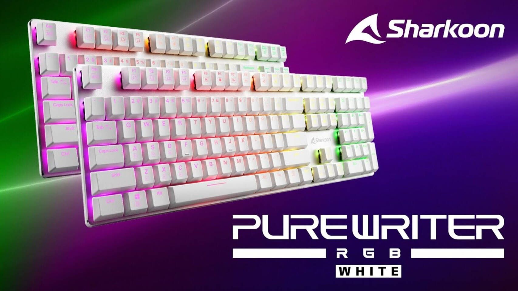 Sharkoon muestra su nuevo teclado mecánico PureWriter RGB White con ...