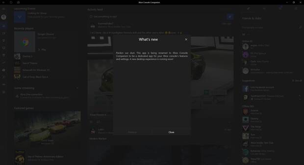 Compañero de la consola Xbox: Microsoft actualiza su app para Windows ...