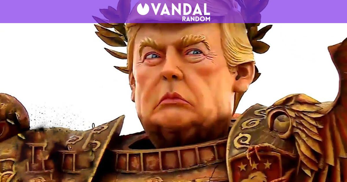 La polémica estatua de Donald Trump como el Emperador de Warhammer 40k ...