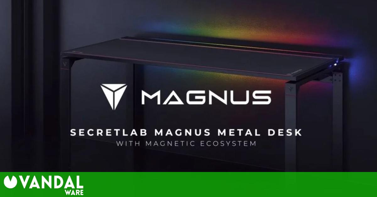 Secretlab presenta su nueva mesa para jugar con accesorios magnéticos e ...